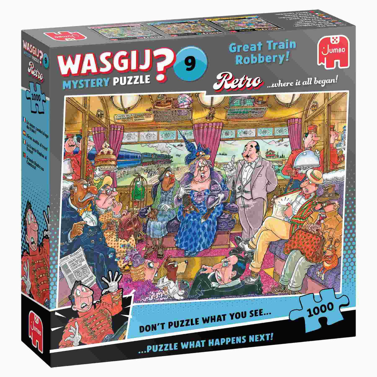 Wasgij Retro Mystery 9: Great Train Robbery - 1000 pieces – Barefoot Toys