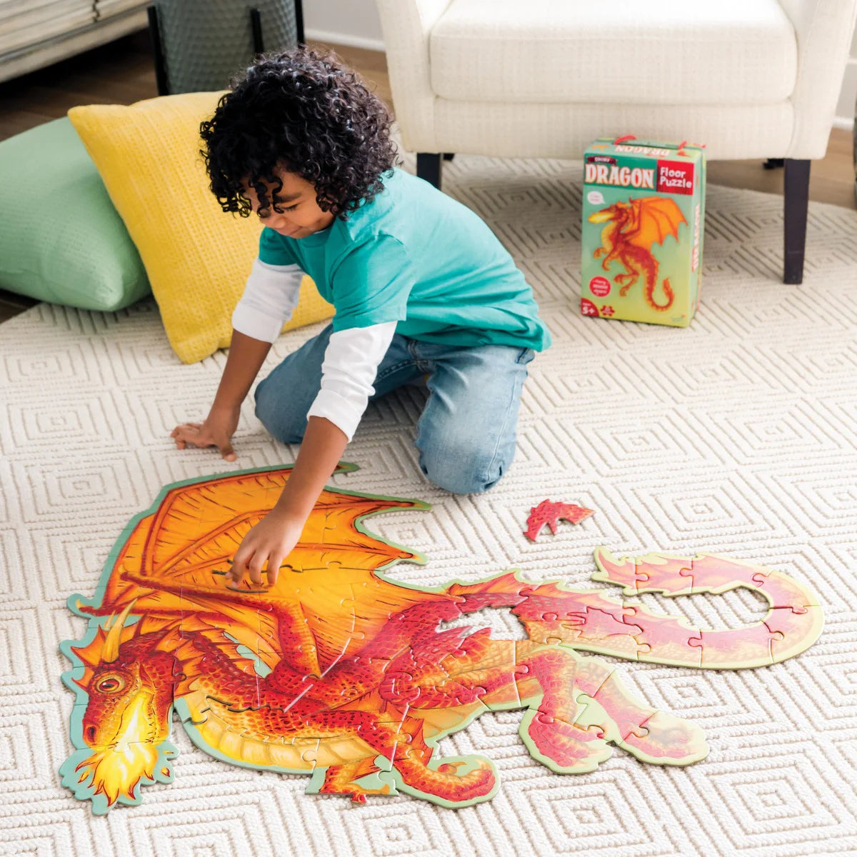 Shaped Floor Puzzle - Dragon - 55 pieces – Barefoot Toys